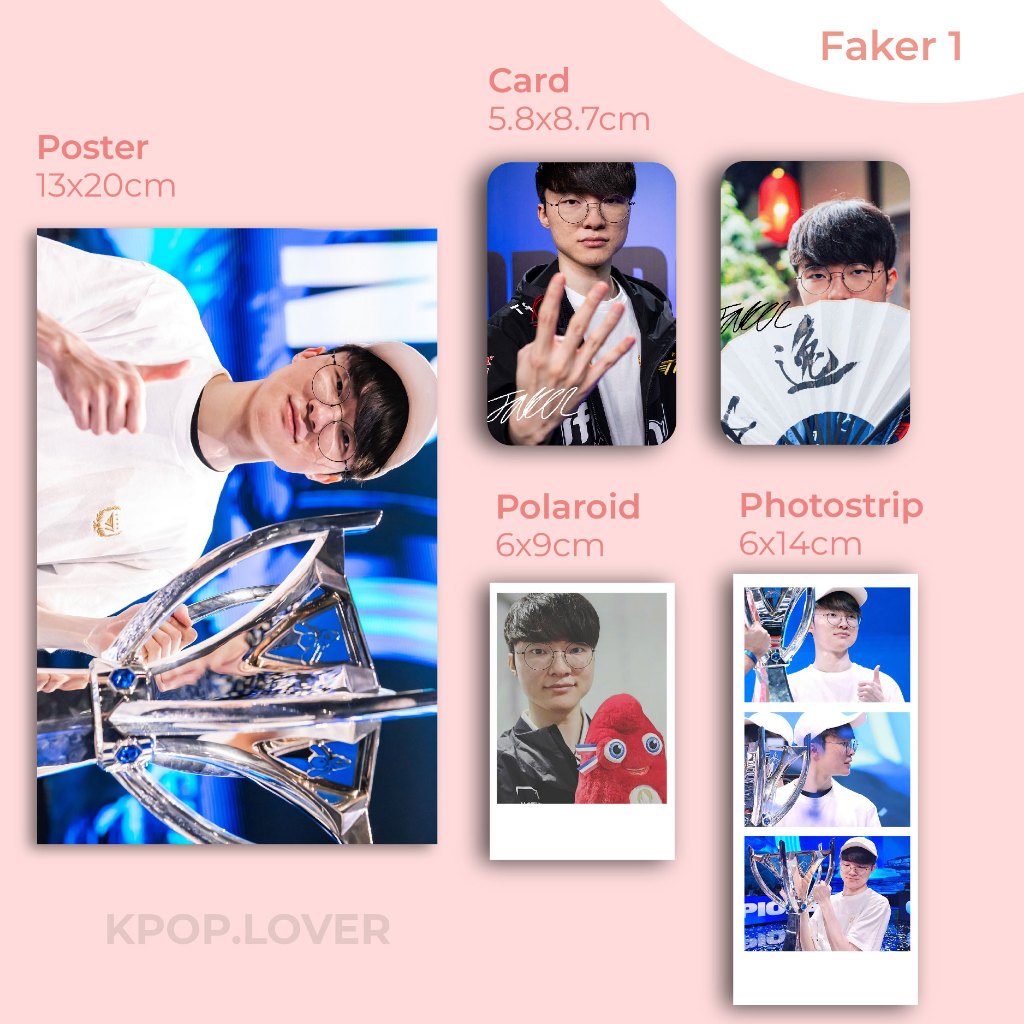 SET POSTER + CARD esport SKT T1 team (including 5 Piece) by Kpop Lover ...