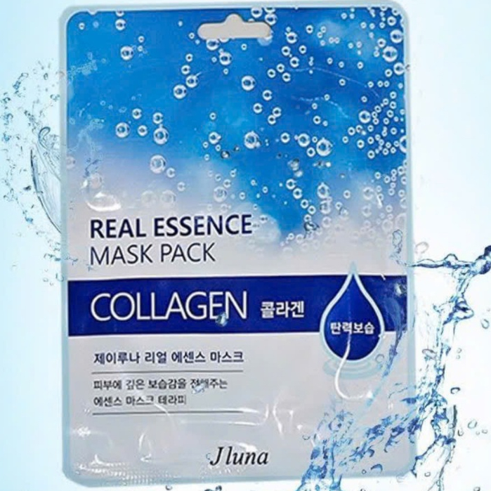 10 pieces of Jluna Real Essence COLLAGEN/RED GINSENG COLLAGEN paper ...