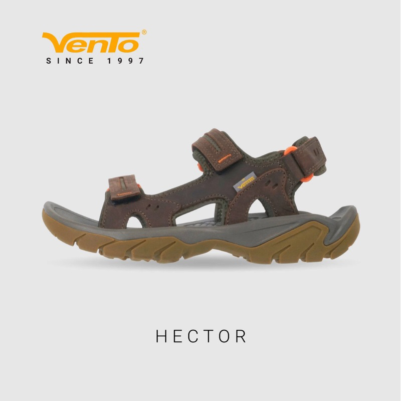 HECTOR SD11008 men's Vento Sandal, men's Sandal with leather strap and ...