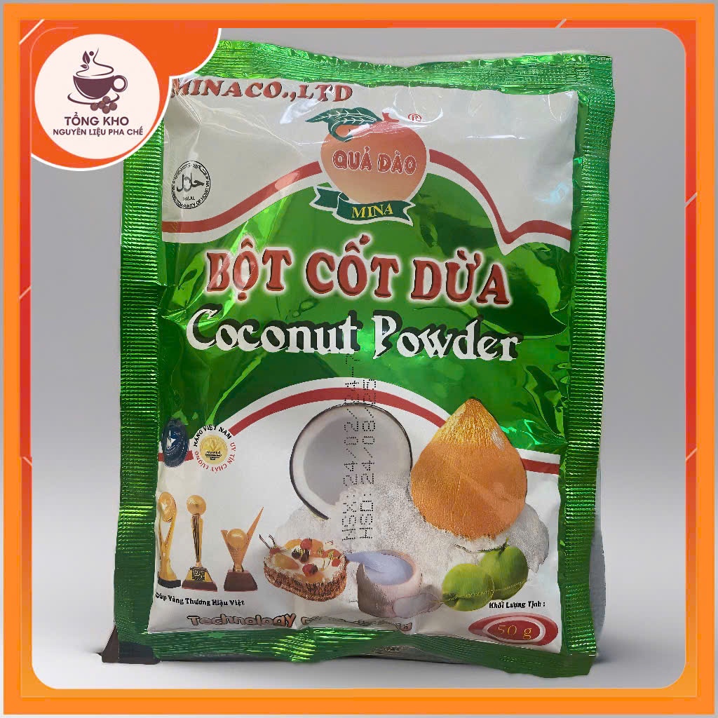 Pure MINACO Coconut Powder 50g/Package (Whole Bag 500g/10 Packets ...