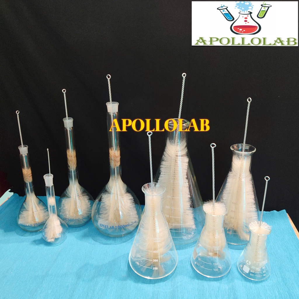 Brush for cleaning volumetric flasks, 5ml - 2000ml laboratory flasks ...
