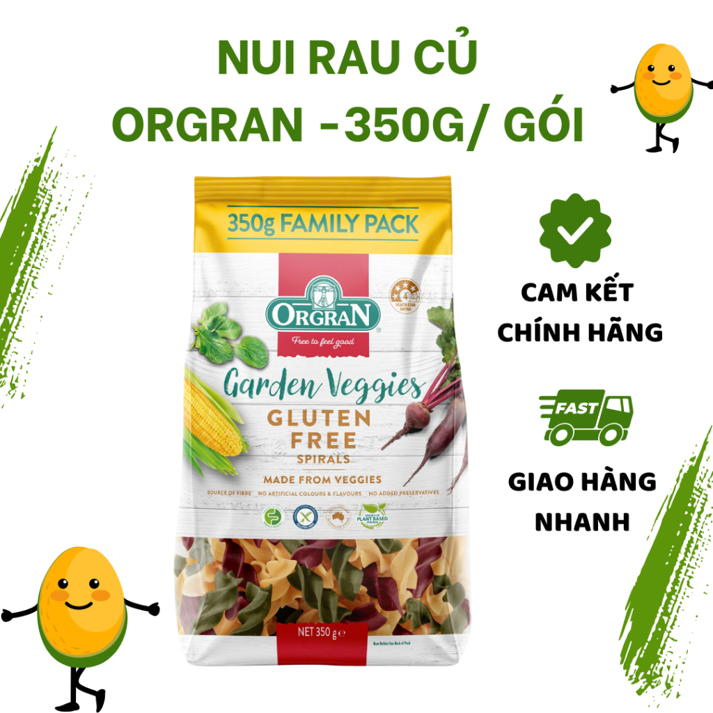 Vegan Vegetable Pasta Of All Kinds, gluten Orgran Free 350g Pack ...
