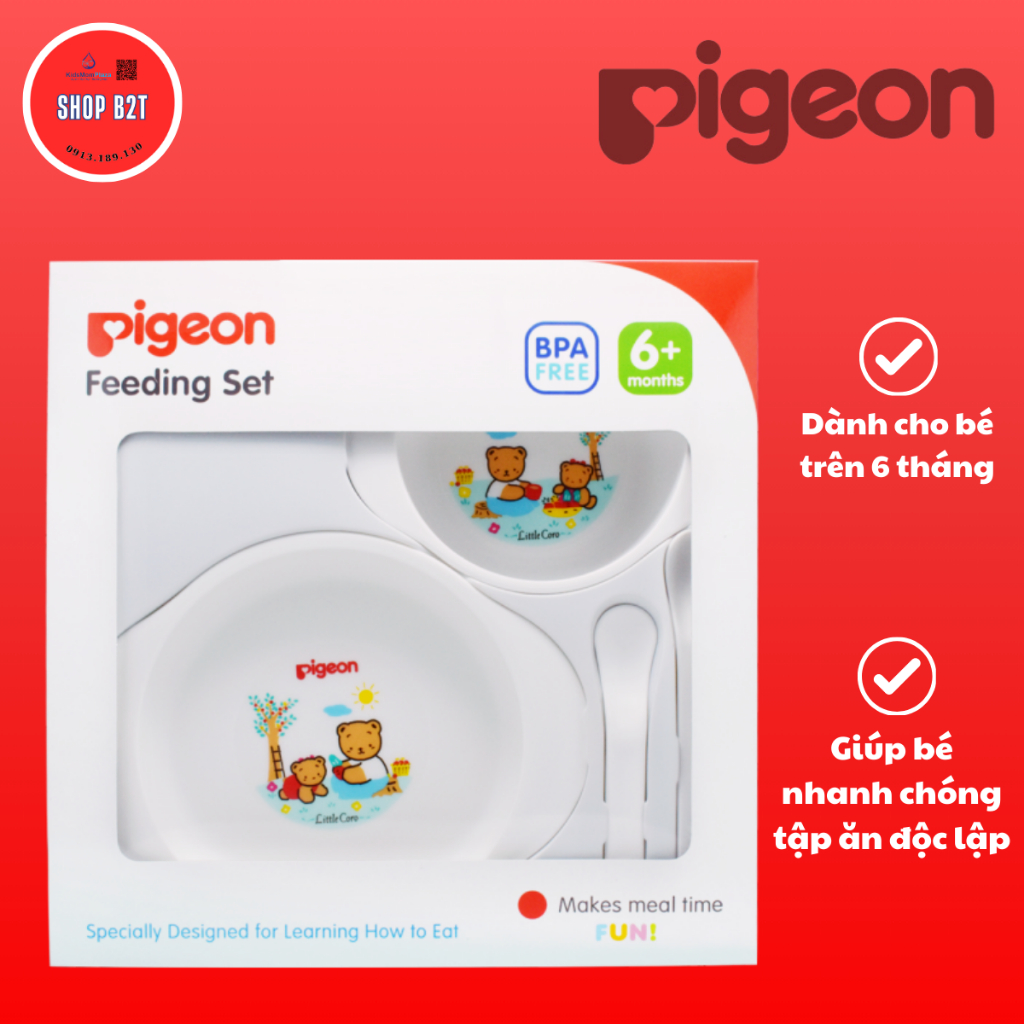 Cute mini Pigeon dinnerware set for babies over 6 months old | Shopee ...