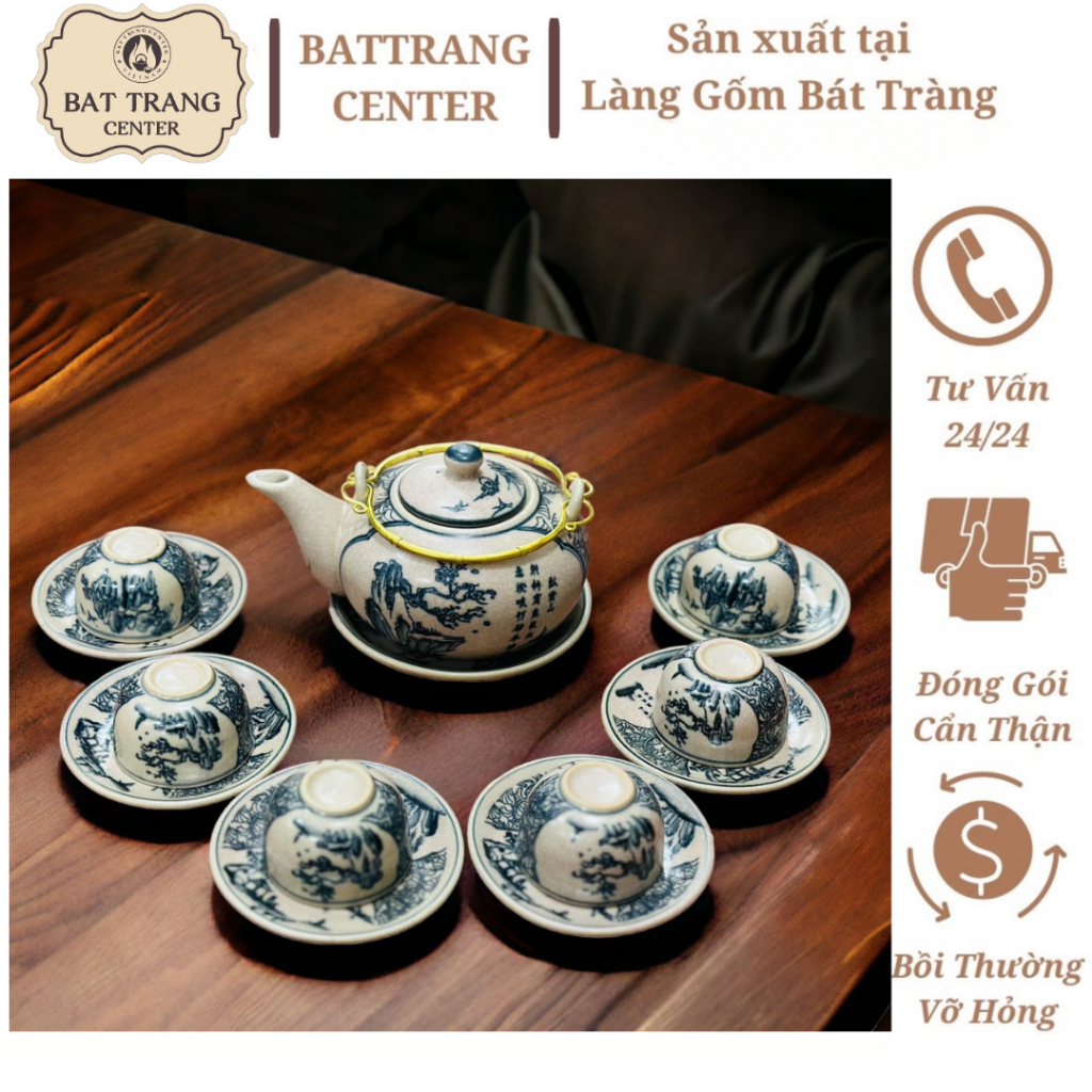 (NEW OVEN) Antique cracked enamel teapot Bat Trang Ceramics - Nhi Canh ...