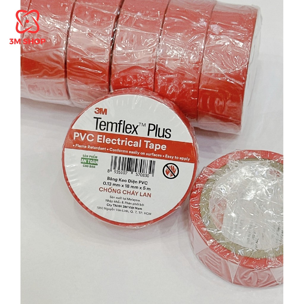 High quality red anti-flash pvc electrical tape, length 5m, 3m - 1 roll | Shopee Philippines