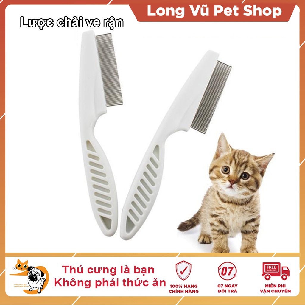 Lice and tick comb for dogs and cats, combs hair, cleans fur and dirt ...