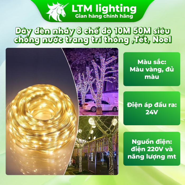 Super Waterproof 8-Mode Flashing LED String Lights 10m, 50m for ...
