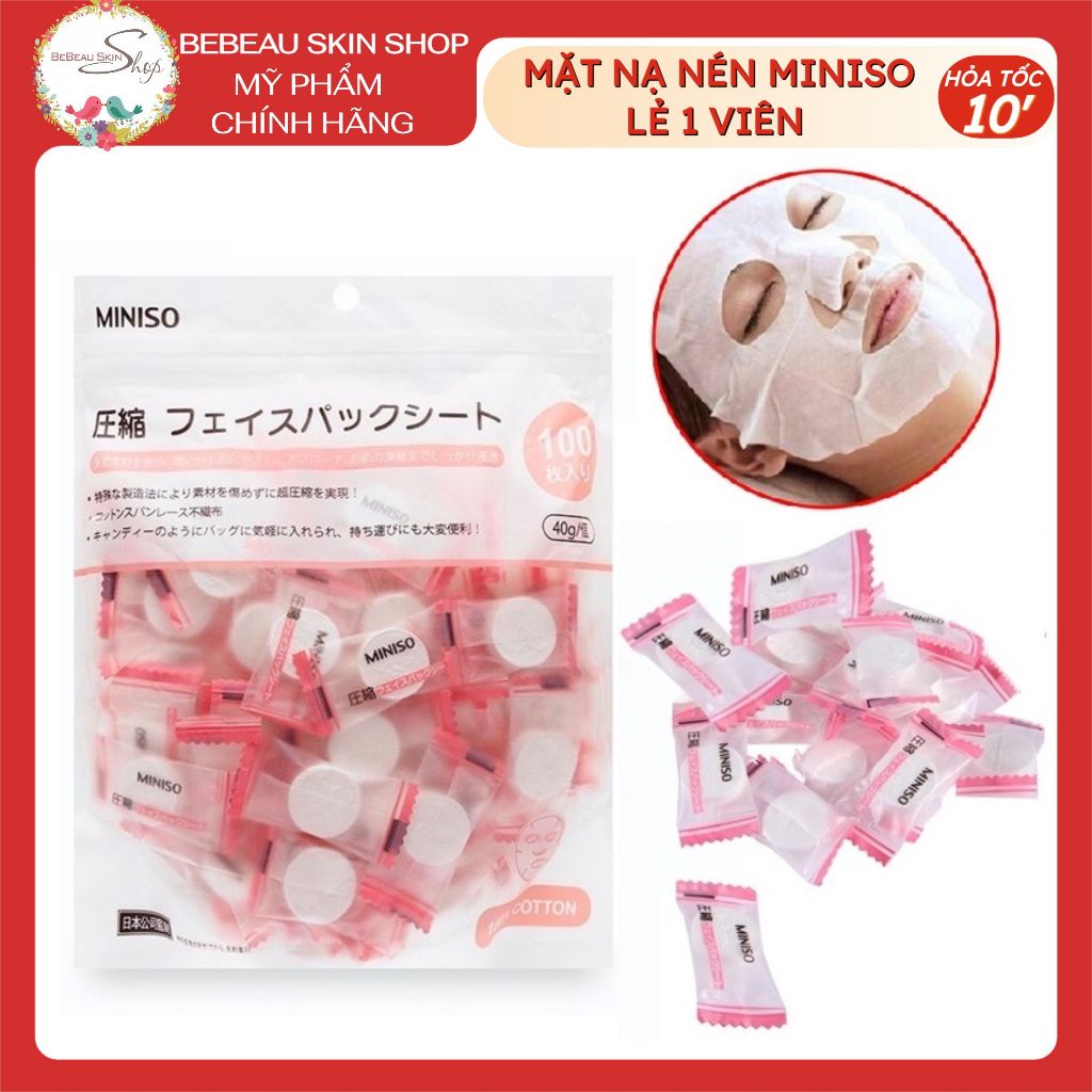 Japanese Miniso Compressed Mask 1 tablet | Shopee Philippines