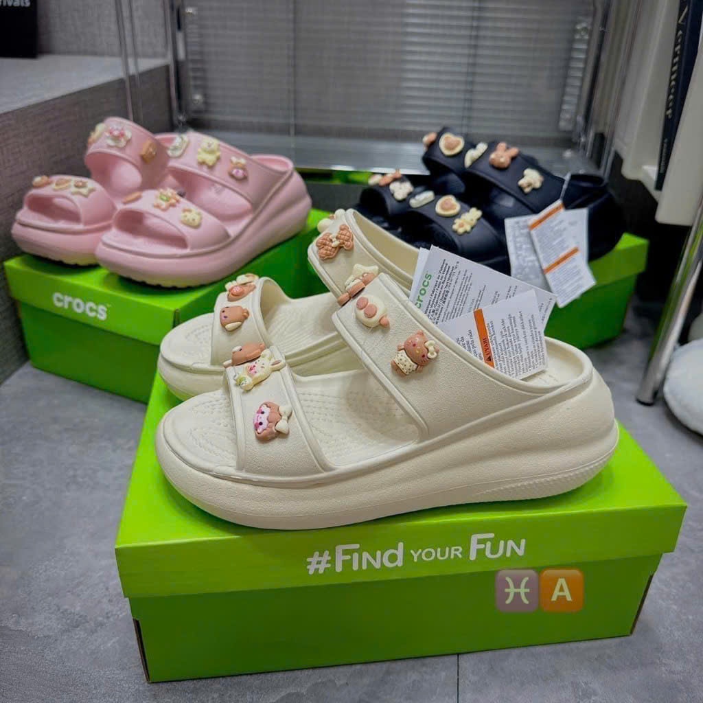 Crocs Classic High Heel Slippers 2024 New Version With Random Ram As ...