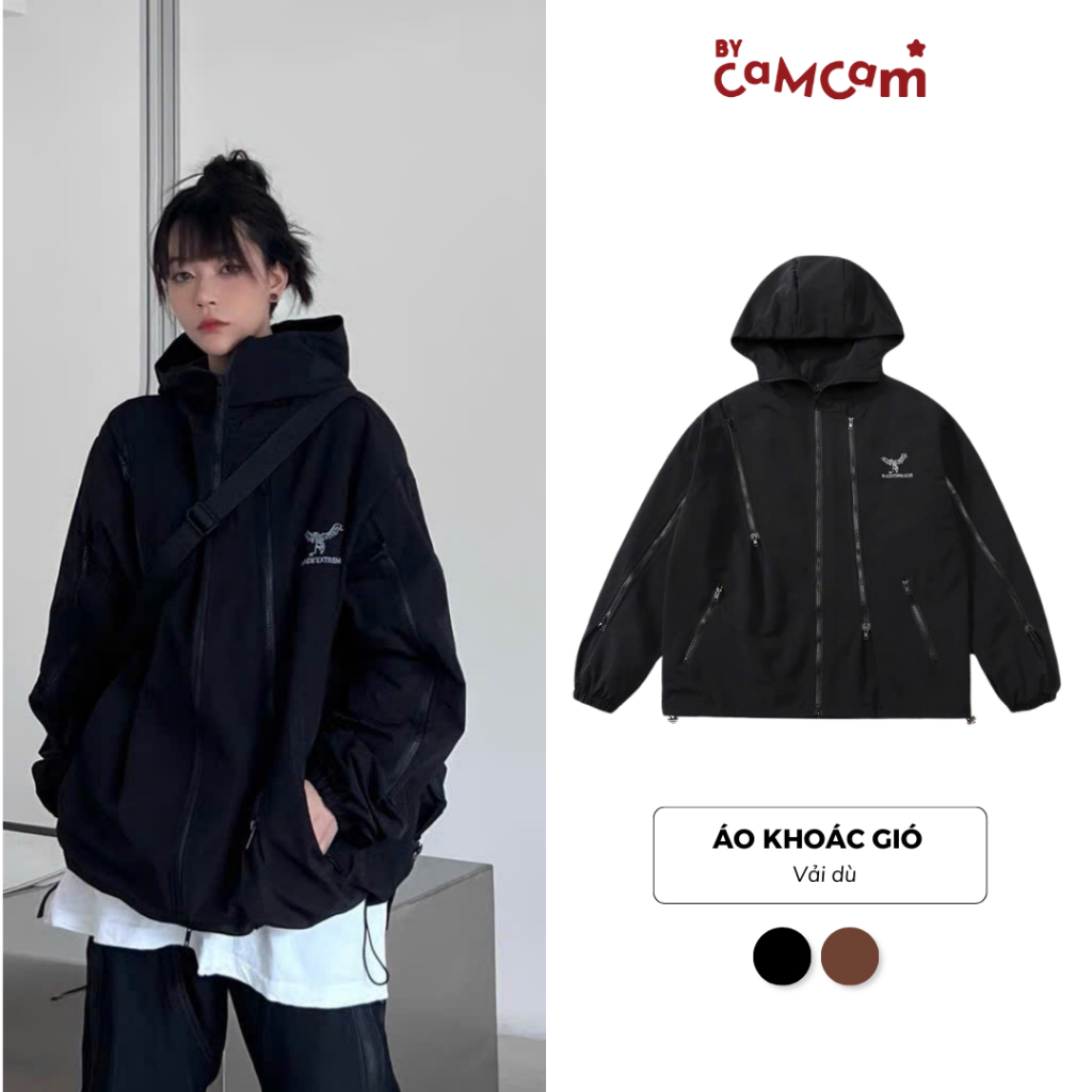 Jacket Windbreaker, Hooded Windbreaker Autumn Winter Letter Embroidery MADE'EXTREME - By.camcam ...
