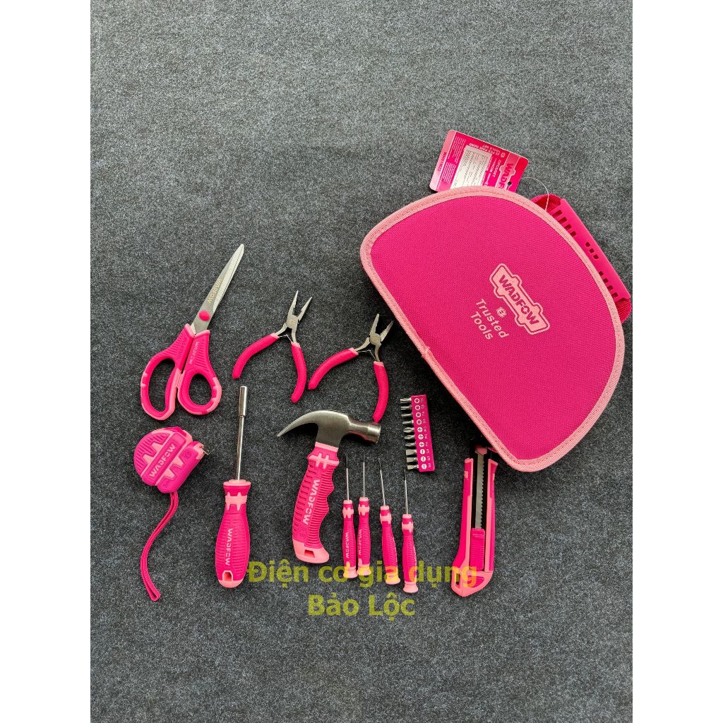 Set of 22 Piece of super cute pink hand tools, WADFOW WHS1M22 tools ...