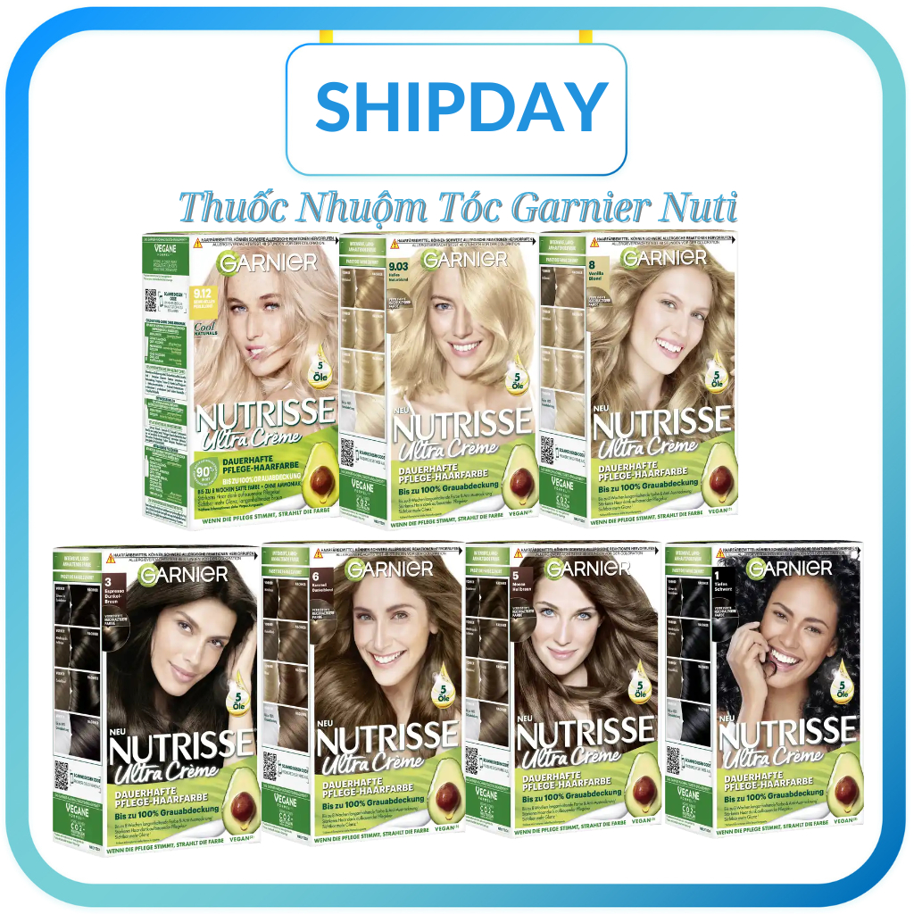 Garnier nutrisse creme hair dye with permanent silver coating, domestic ...