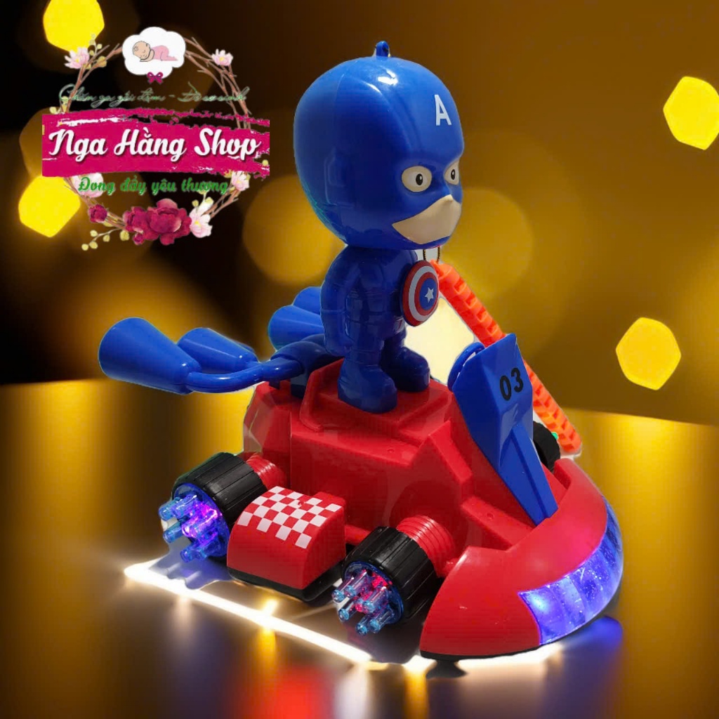 Superhero car with lights and music for babies, walking and singing toy ...