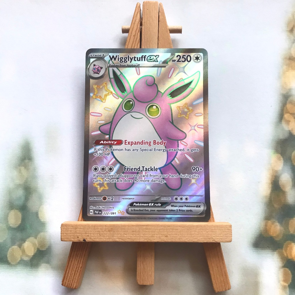 Pokemon Card Wigglytuff ex 222/091 - Scarlet & Violet: Paldean Fates ...