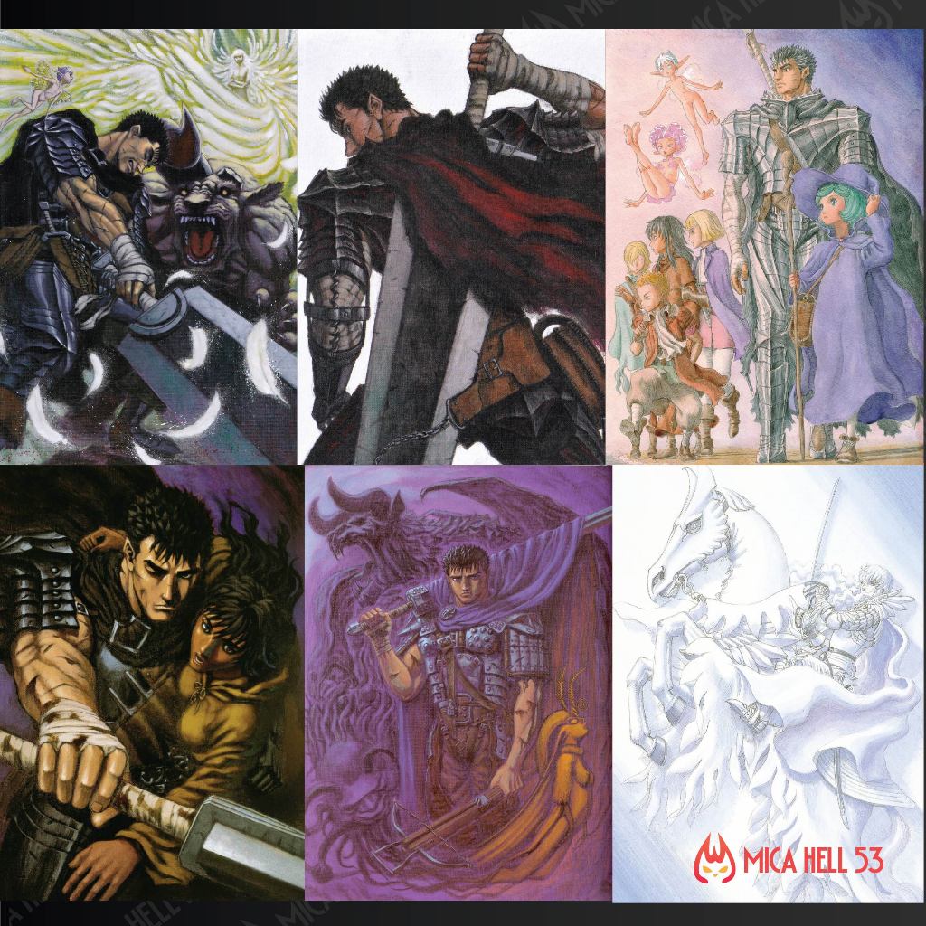 Poster Postcard 300gsm Anime Berserk PAPER DECAL Wall Painting Anime ...