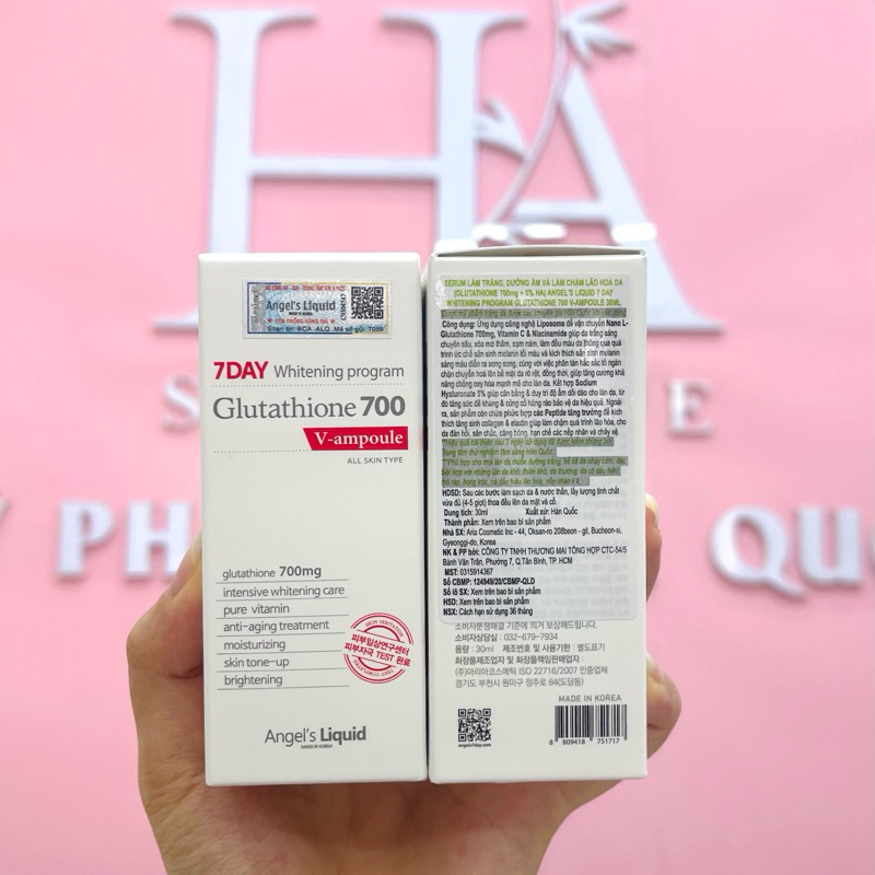 7day Angel's Liquid Glutathione Whitening Serum 700 V-Ampoule Essence ...