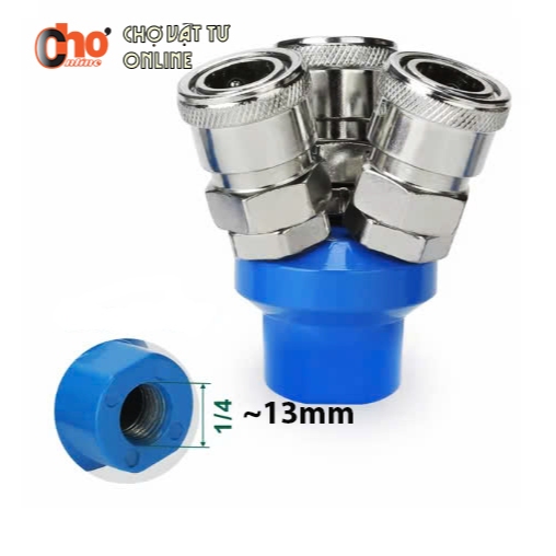 Air line quick connector set / 3-way pneumatic quick connector ...