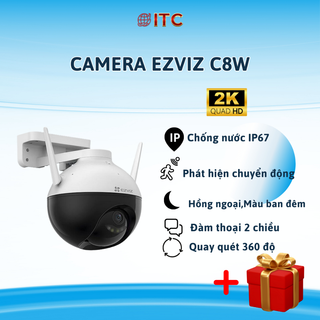 Ezviz C8C, C8W, C8PF Quad HD + Full HD 1080P wifi outdoor Camera, 360 ...