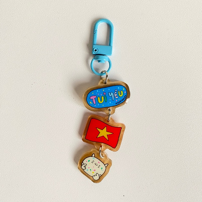 Mini Keychain I love Vietnam - Keychain Vietnam - Ngorangbo (mini Size ...