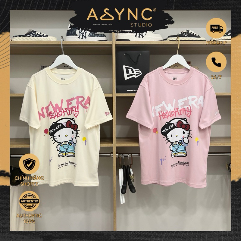 (Auth) New Era Hello Kitty T-Shirt Cream Pink | Code: 13718802 ...