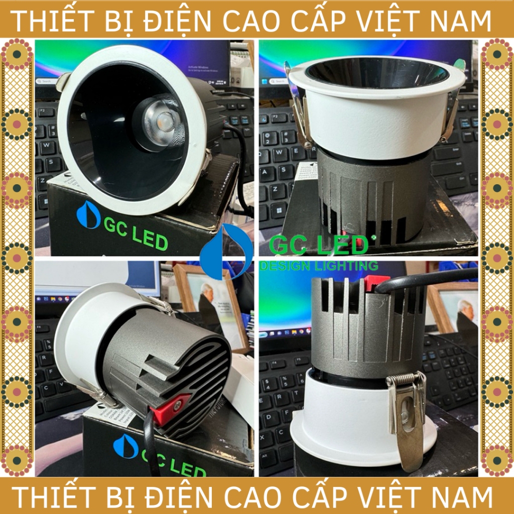 [GC] Color-changing Spotlight ceiling light 10W/D75mm, anti-glare GC ...