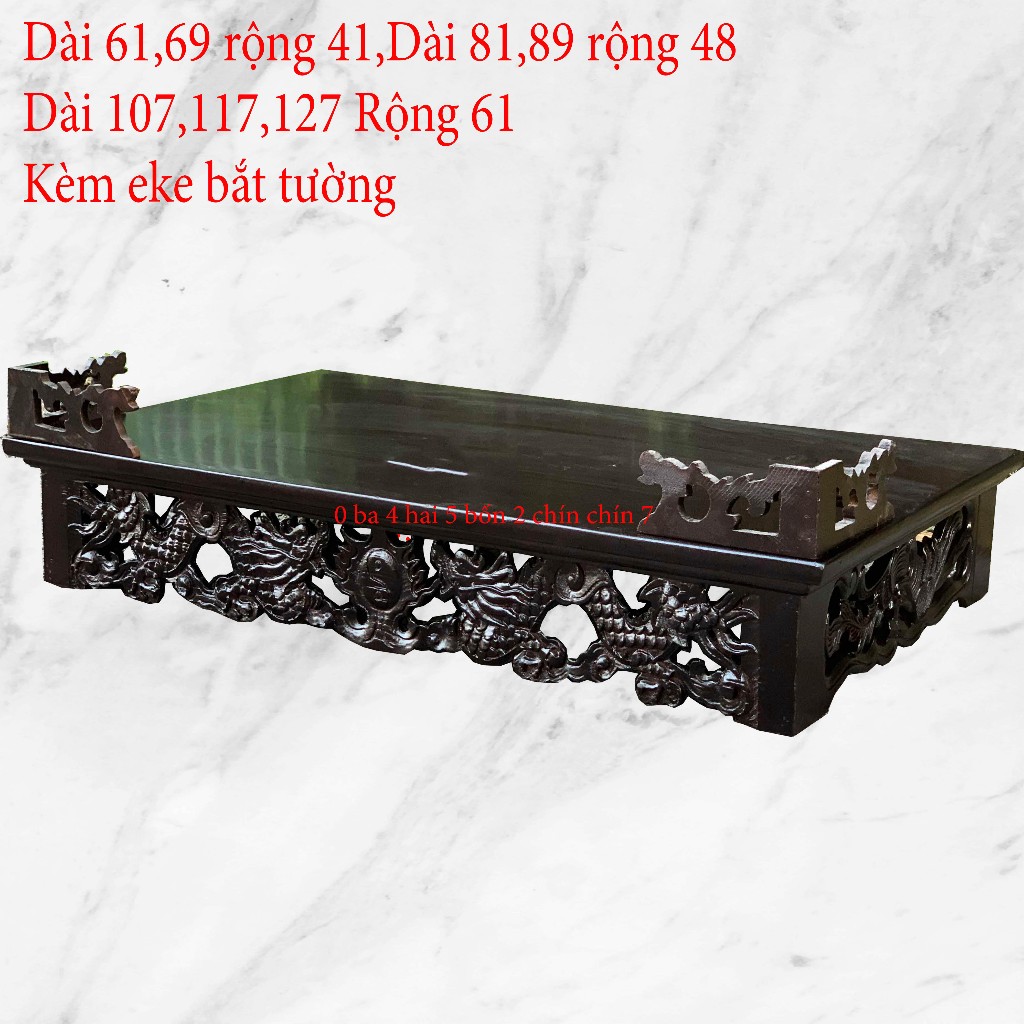 Wall-mounted ancestral altar with pomu wood dragon station and wall ...