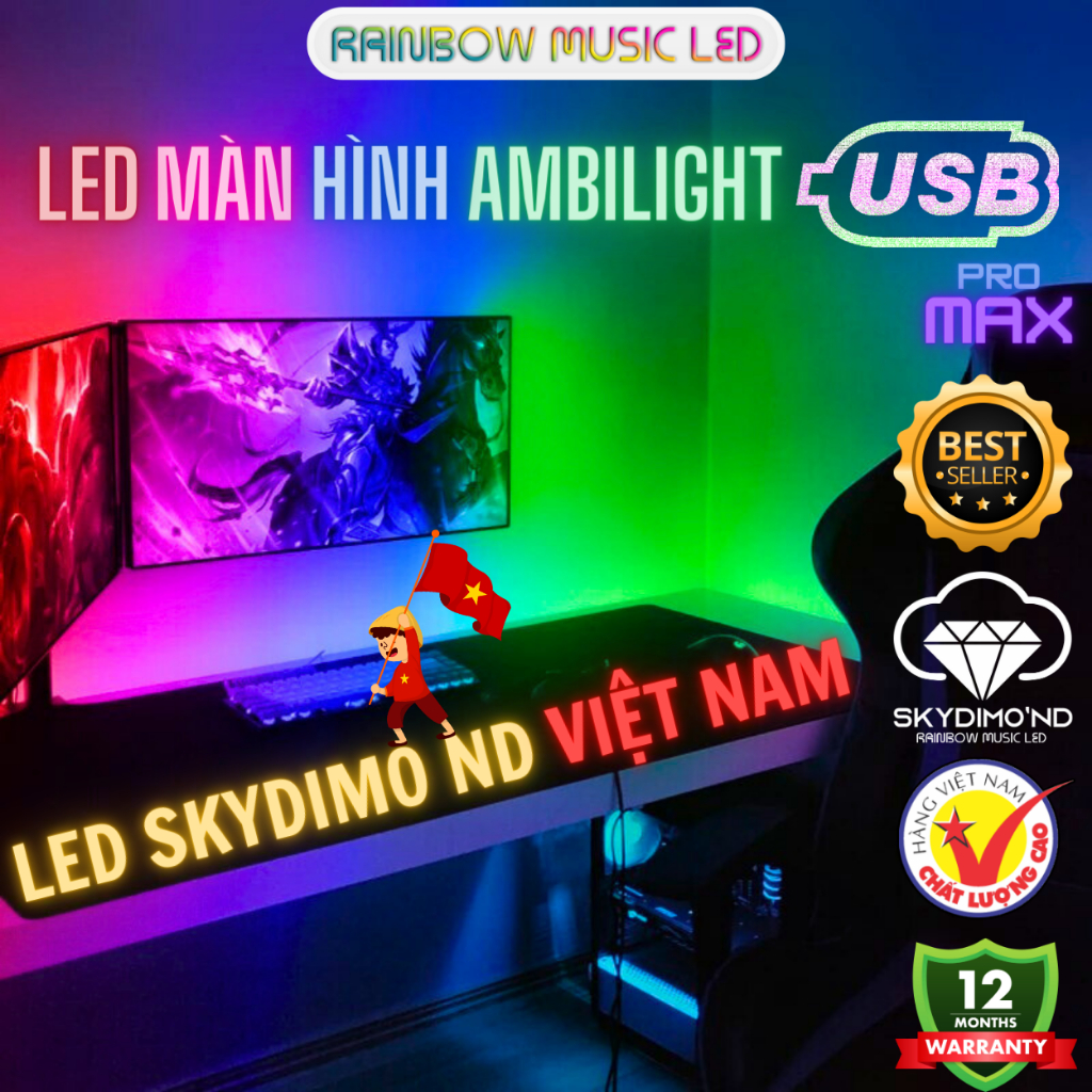 Ambilight Skydimo 'nd RAINBOW MUSIC LED Screen Light | Usb | Smoothness 60 fps | 100 music ...