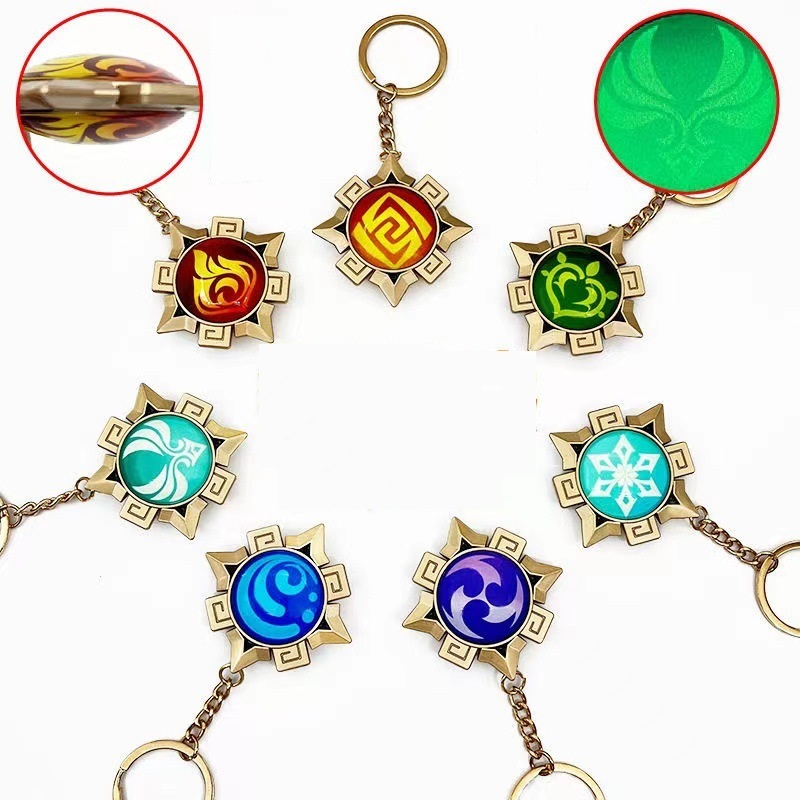 (new Fontaine model) vision Genshin impact luminous keychain (vision ...