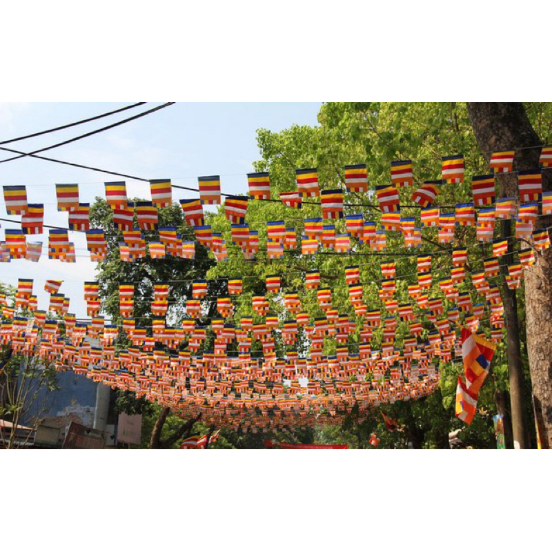 Buddha Flag String, Buddha's Birthday flag string to decorate Pagoda ...