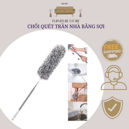 2m8 Foldable Long Handle Fiber Ceiling Brush - 360 Degree Retractable ...