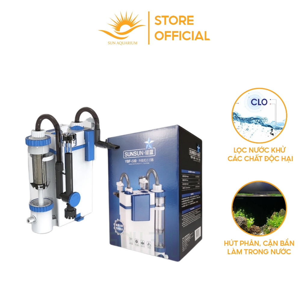 YBF 500 Sunsun hanging filter effectively separates feces and scum ...