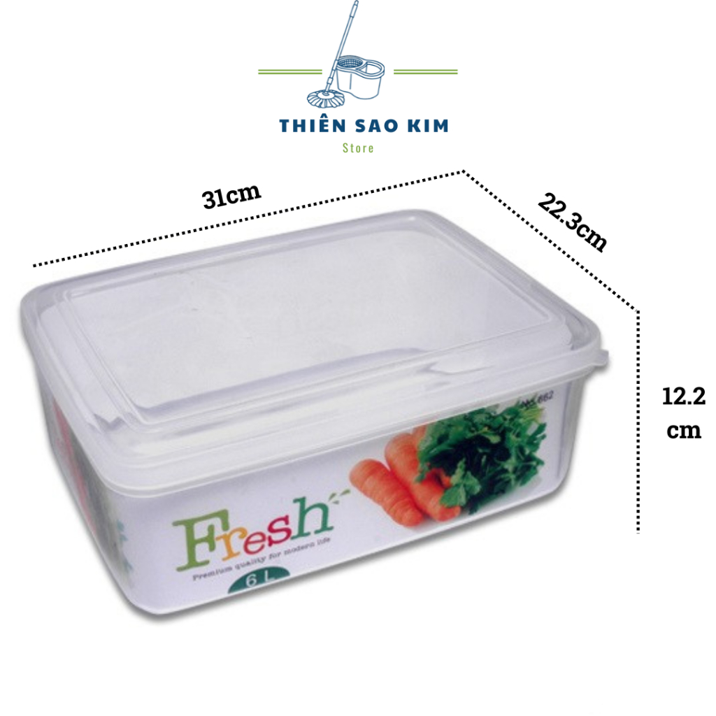 Plastic Food Container - Volume 6 Liters, Length 31 x Width 22.3 x ...