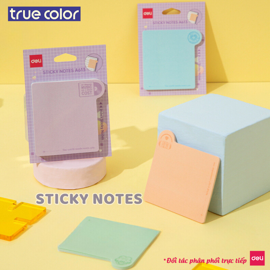 Deli pastel colored note paper, sticky notes, sticky notes support ...
