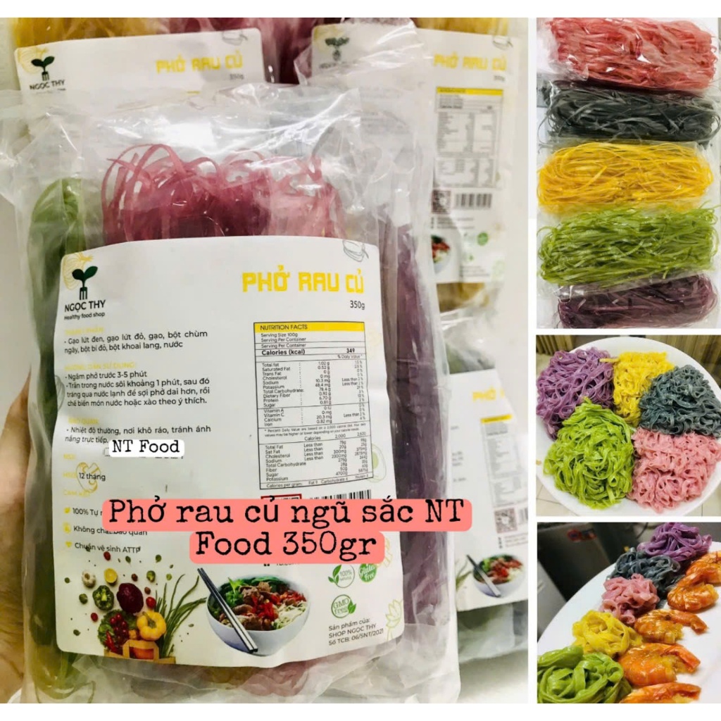 Delicious and nutritious mixed vegetable pho (black/red brown rice pho ...