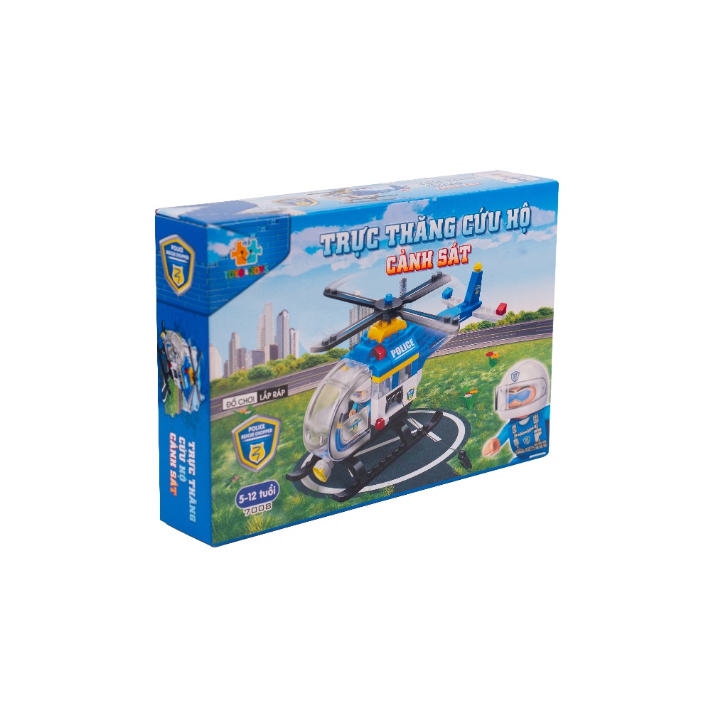 Toy - assemble Police Rescue Helicopter - Police Rescue Chopper 7008 ...