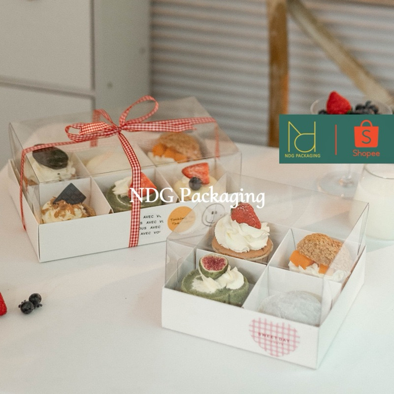 10 Transparent Mica Boxes for mousse, tiramisu, panna cotta 4/6/9 boxes ...