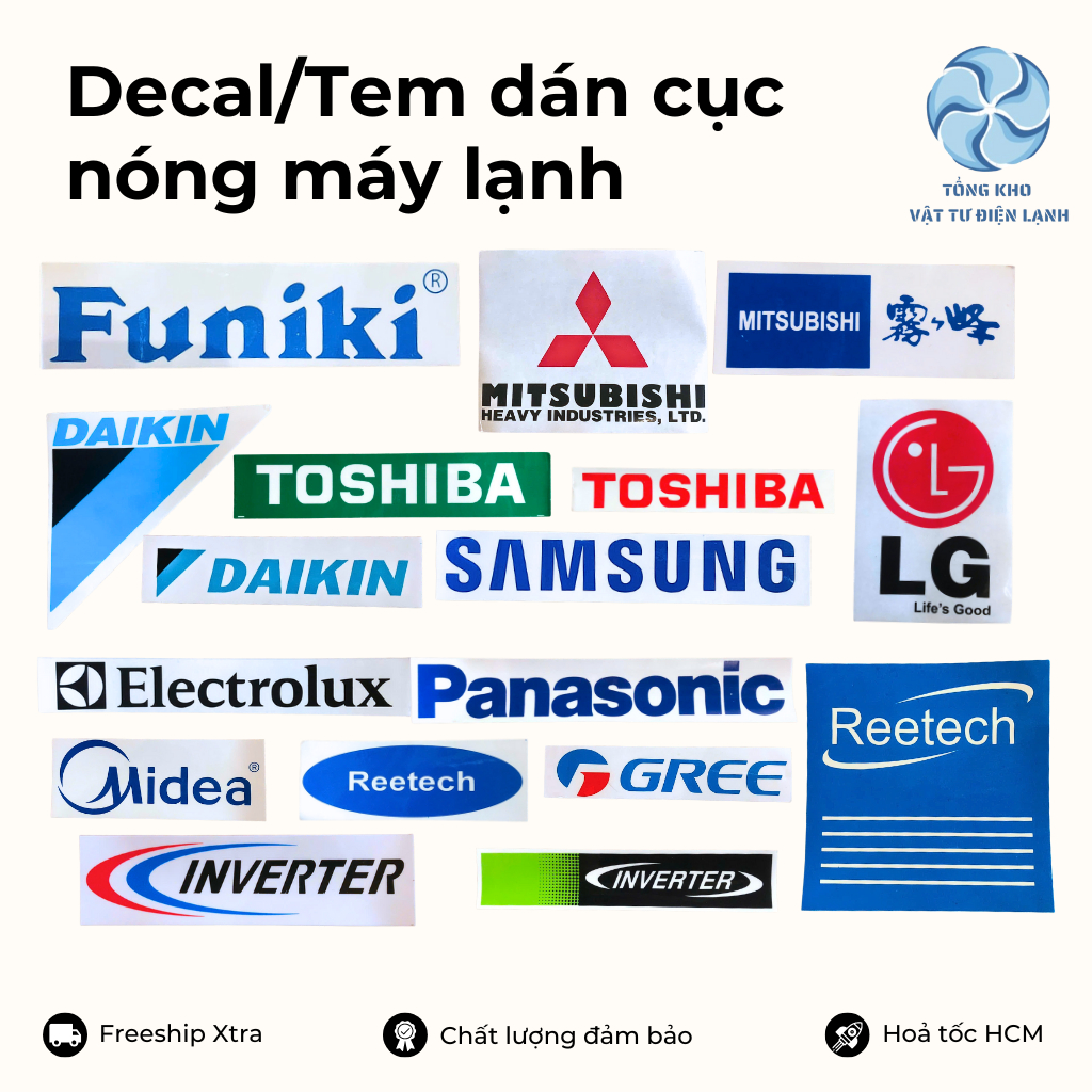 Stickers - Decals for air conditioner condensers of all brands ...