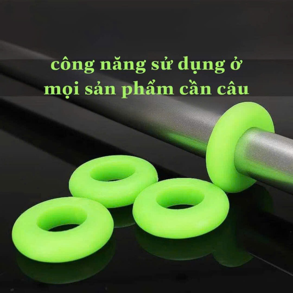 Anti-slip silicone fishing rod ring, elastic silicone fishing rod ...
