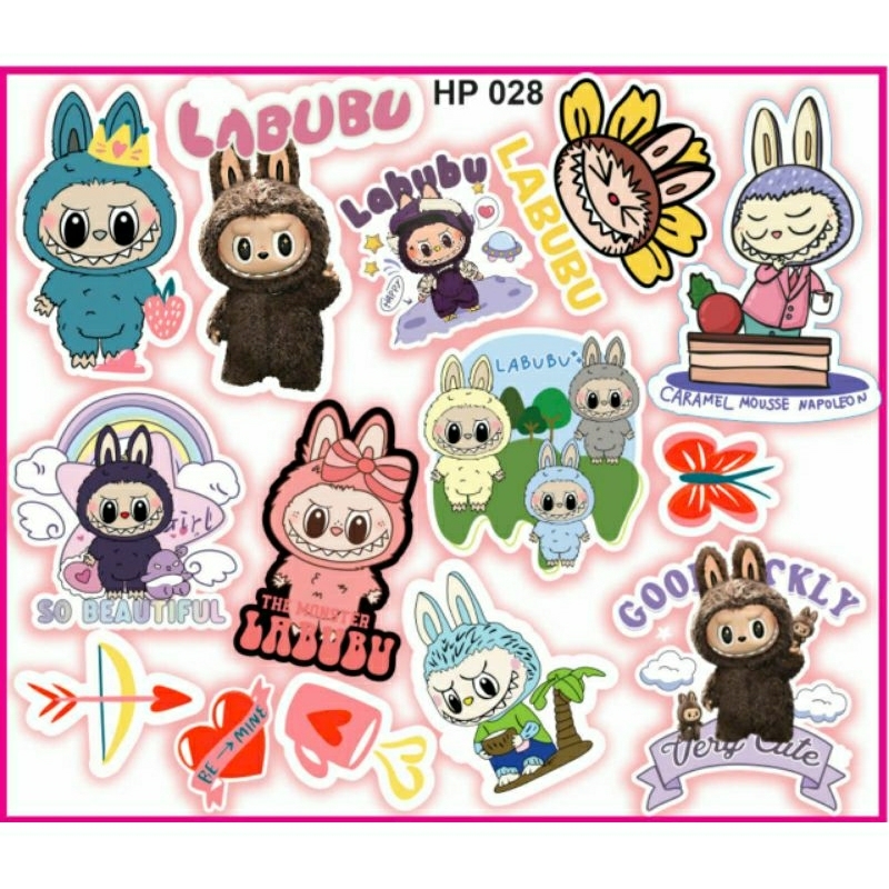 Mini labubu image pasted on study desks, tablets, electric vehicles ...