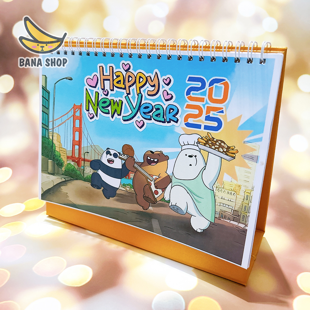 Desk calendar 2025 three bear brothers | Shopee Philippines
