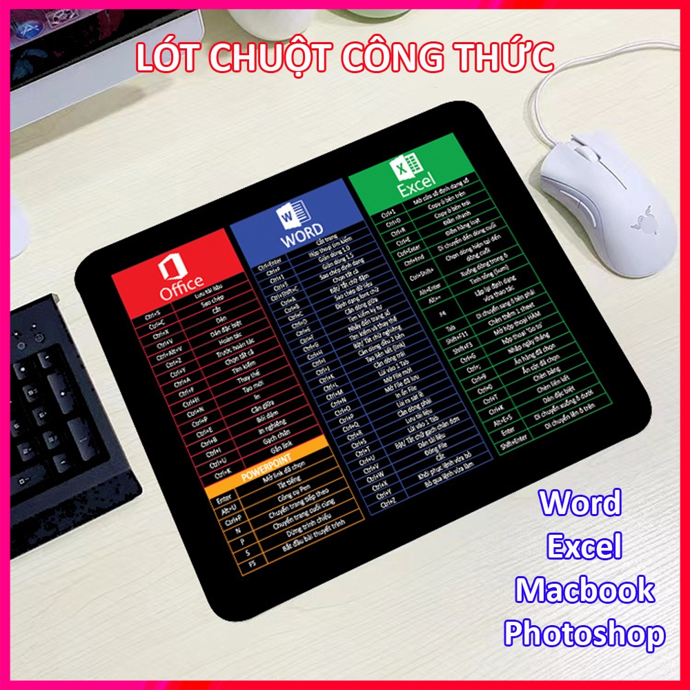 Excel Mouse Pads Shortcut Keys, Mouse Pads Word Excel Photoshop Macbook ...