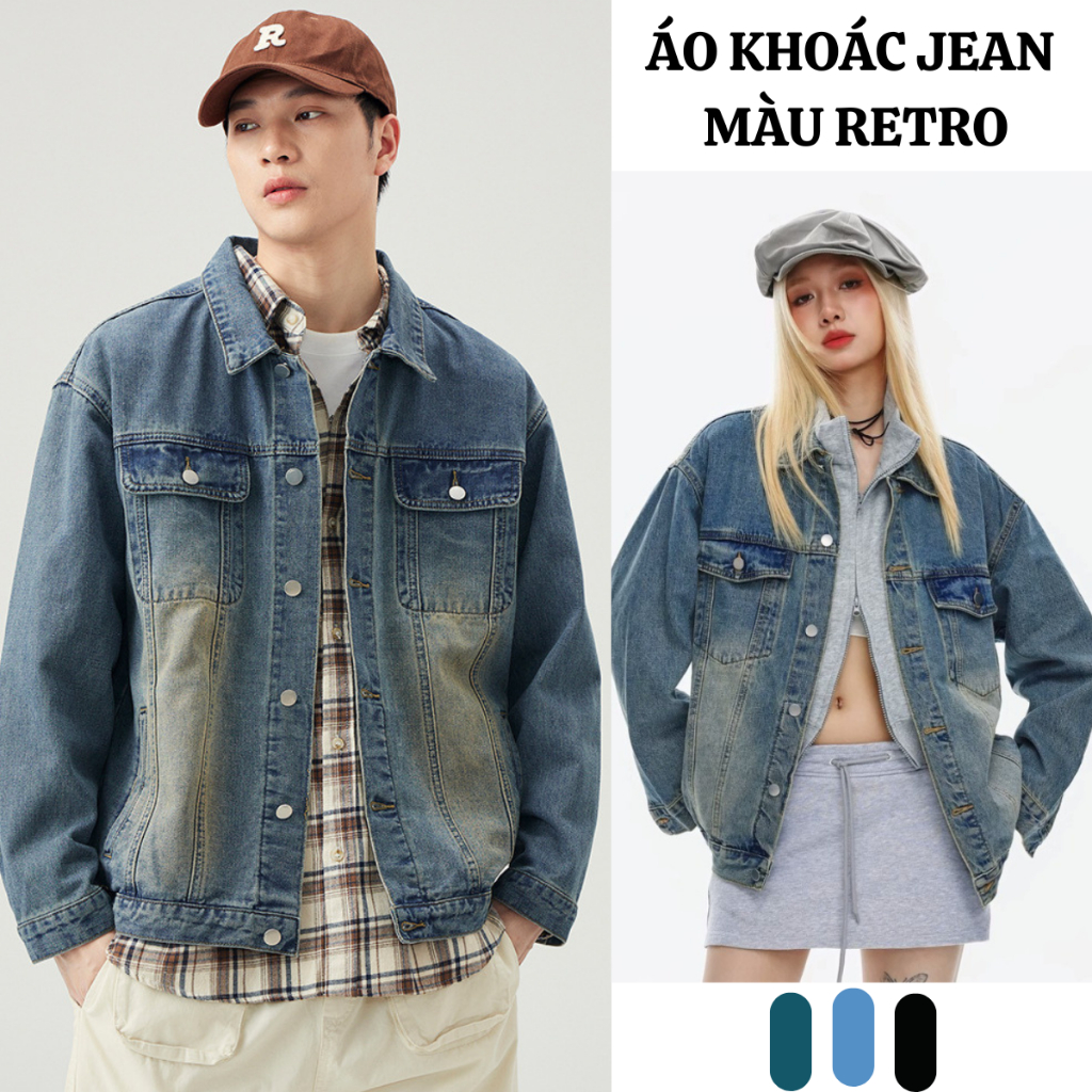 Jacket Jean Men And Women Wide Neck Cows Unisex FABUMAN Buttoned Denim ...