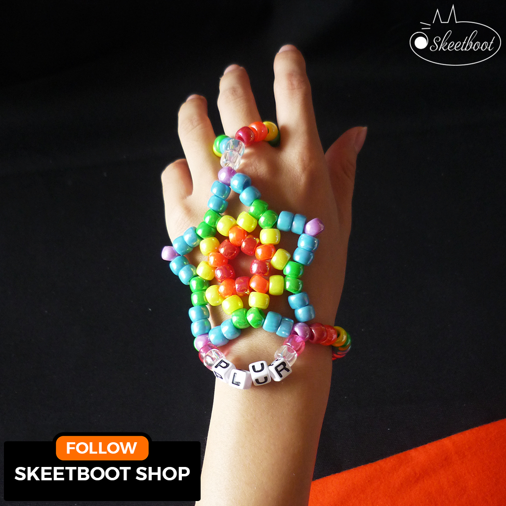 Kandi cuff star - kandi star bracelet - accessories rave edm festival ...