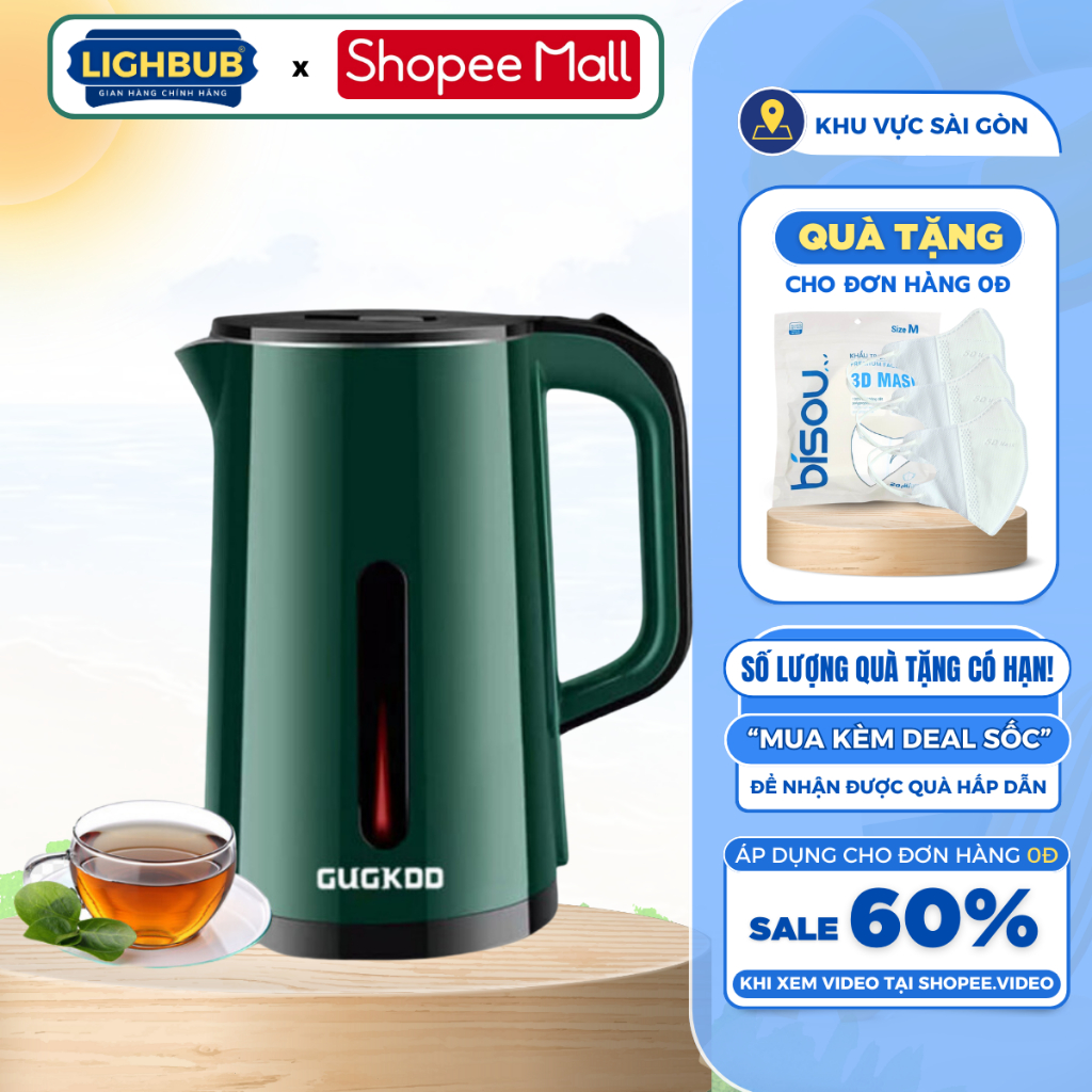 Lightbulb Super Speed Kettle 1500W Capacity 2.5L Automatically ...