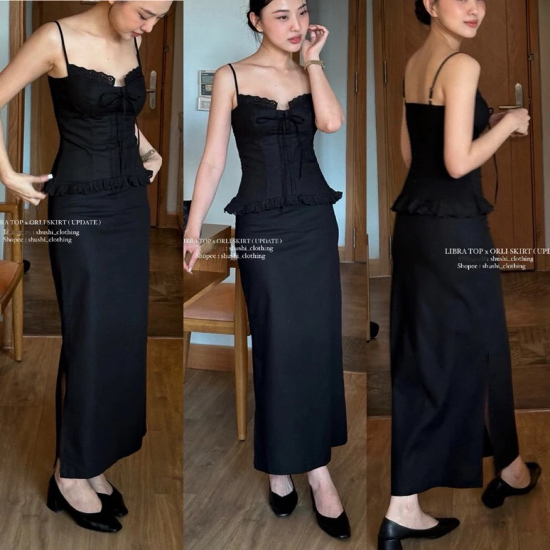 Libra Top - Linen and Lace 2-String Shirt (original photo) | Shopee ...