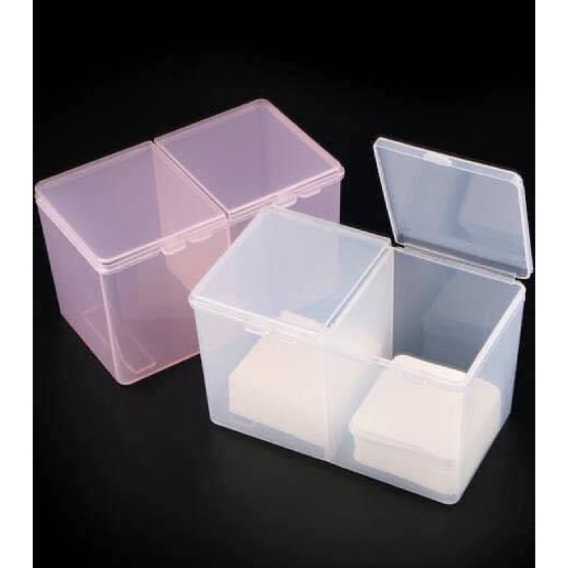 2-compartment gel tissue box with lid - plastic box for specialized ...