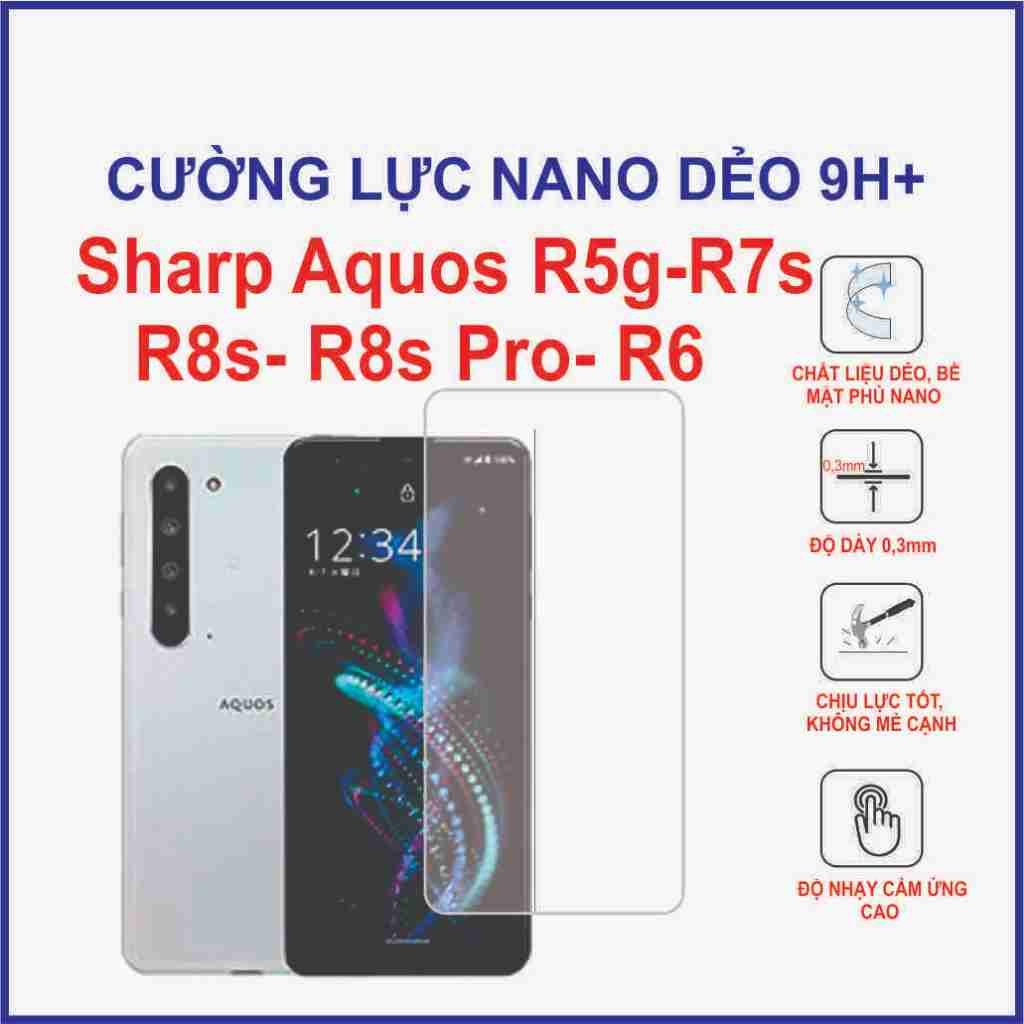 Sharp Aquos R5g / R7s / R8s / R8s Pro / R6 Tempered Glass 9H+ Flexible ...
