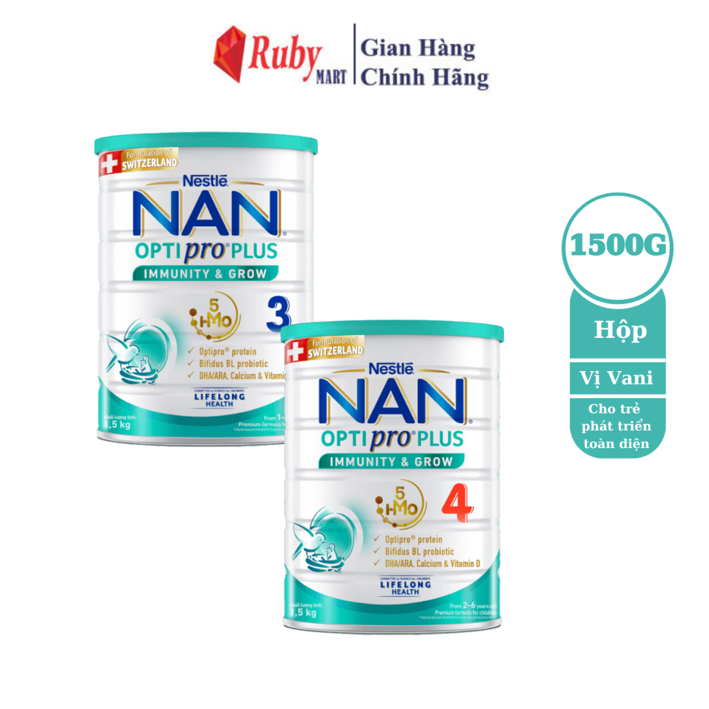 Nestle NAN OPTIPRO HM-O Powdered Milk Available in Cans of 1500g and ...