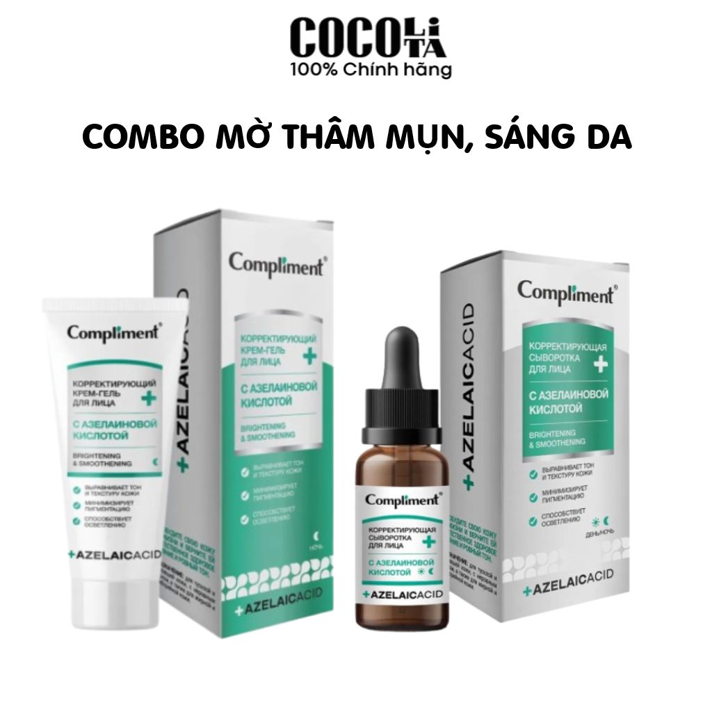Compliment cream and serum Combo with Azelaic acid ingredients reduces ...