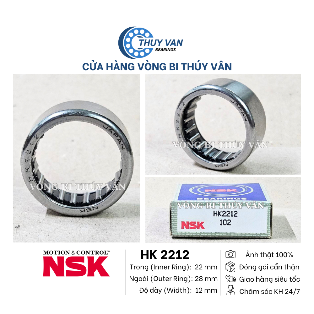 Hk 2212 (22x28x12) TWO-WAY needle roller bearing from NSK | Shopee ...